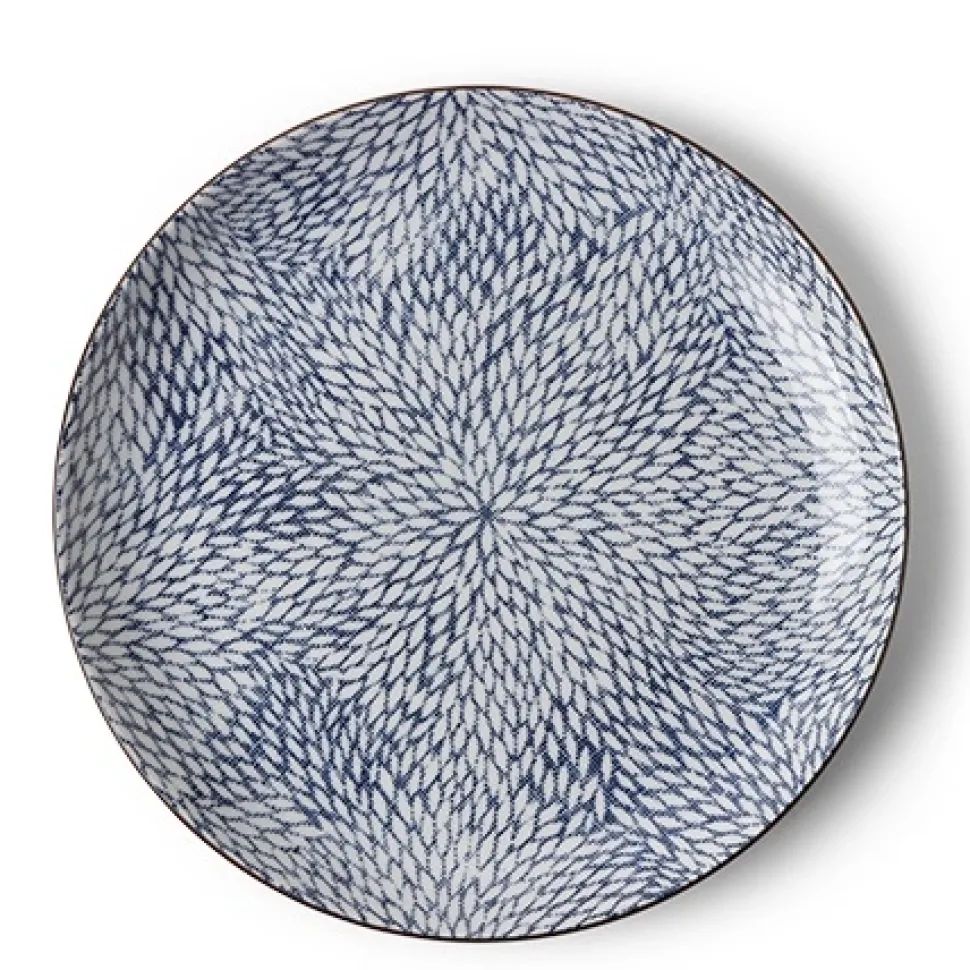 Aizome Mums 10" Plate - Ramen Bowl Miya